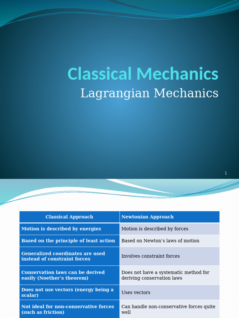 Lagrangian Formulation | PDF | Classical Mechanics | Lagrangian Mechanics