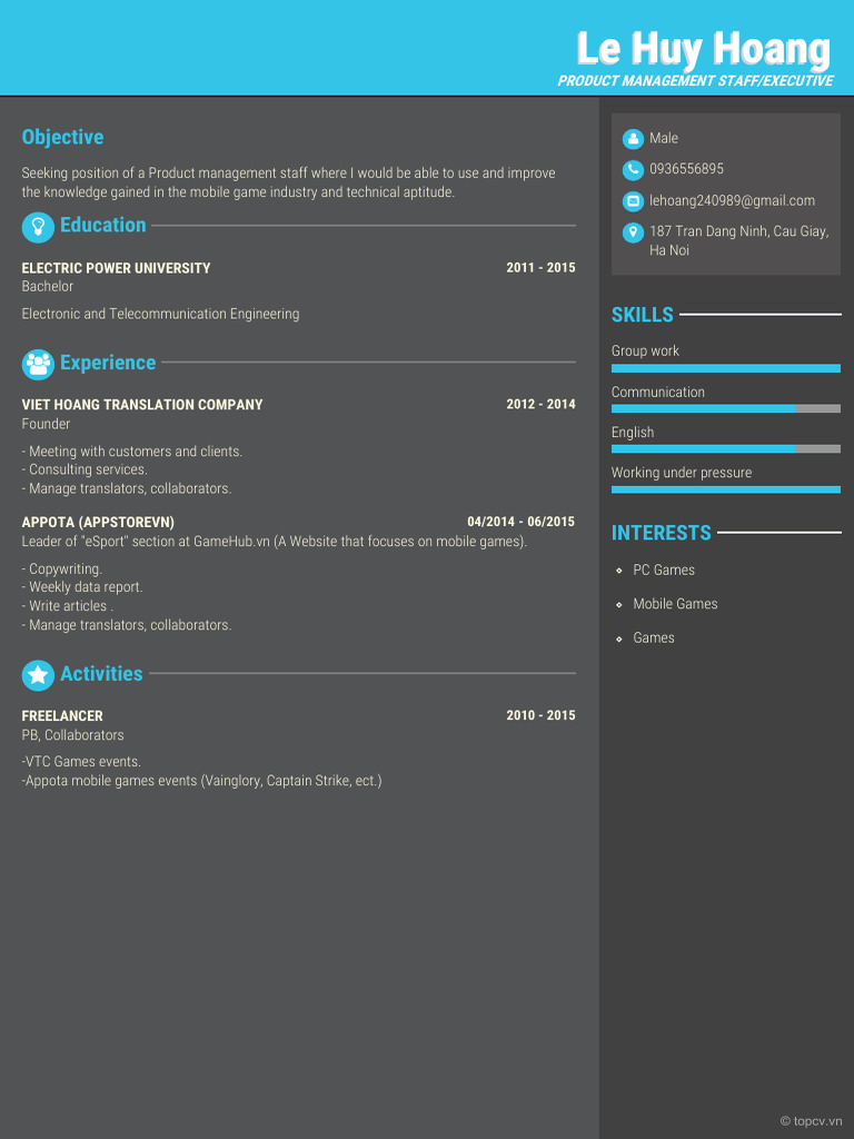 Le-Huy-Hoang-TopCV.vn-280319.103227 | PDF