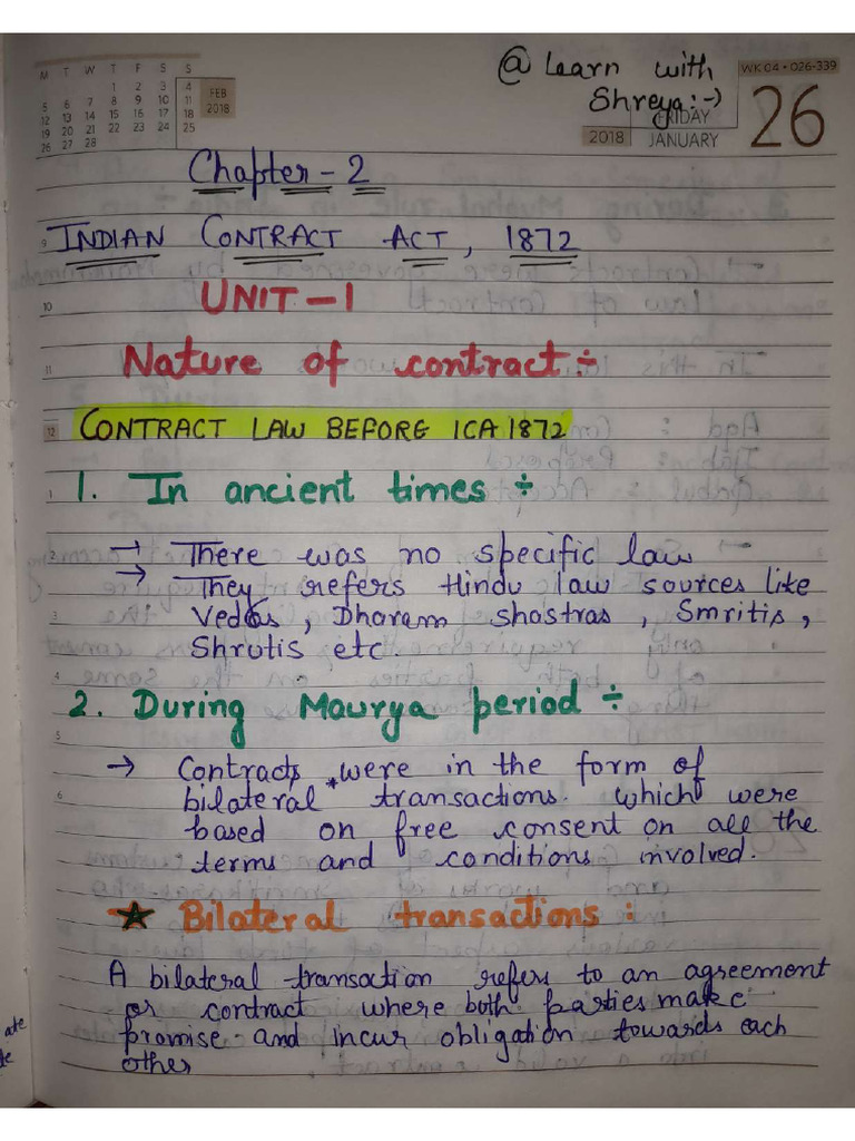 ICA Hand Written-Notes (All Units) by Shreya | PDF