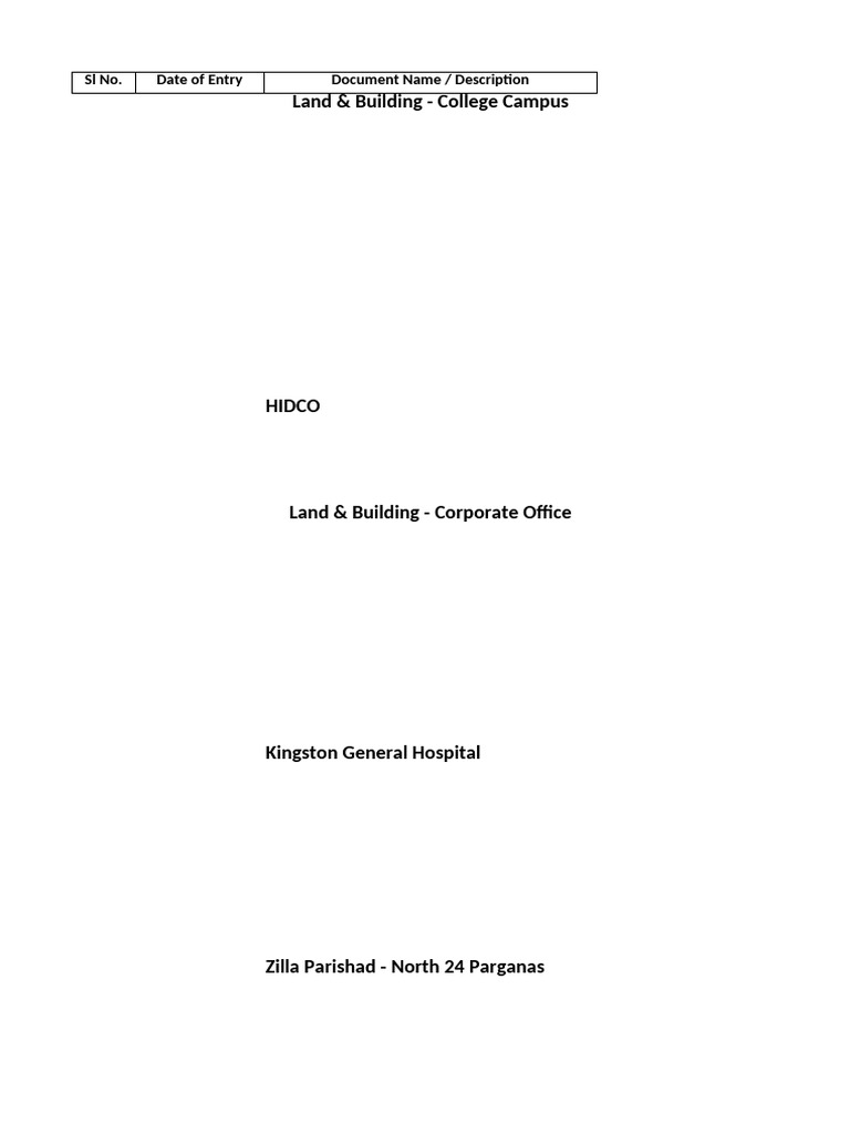 Document Strong Room Register | PDF | Lease