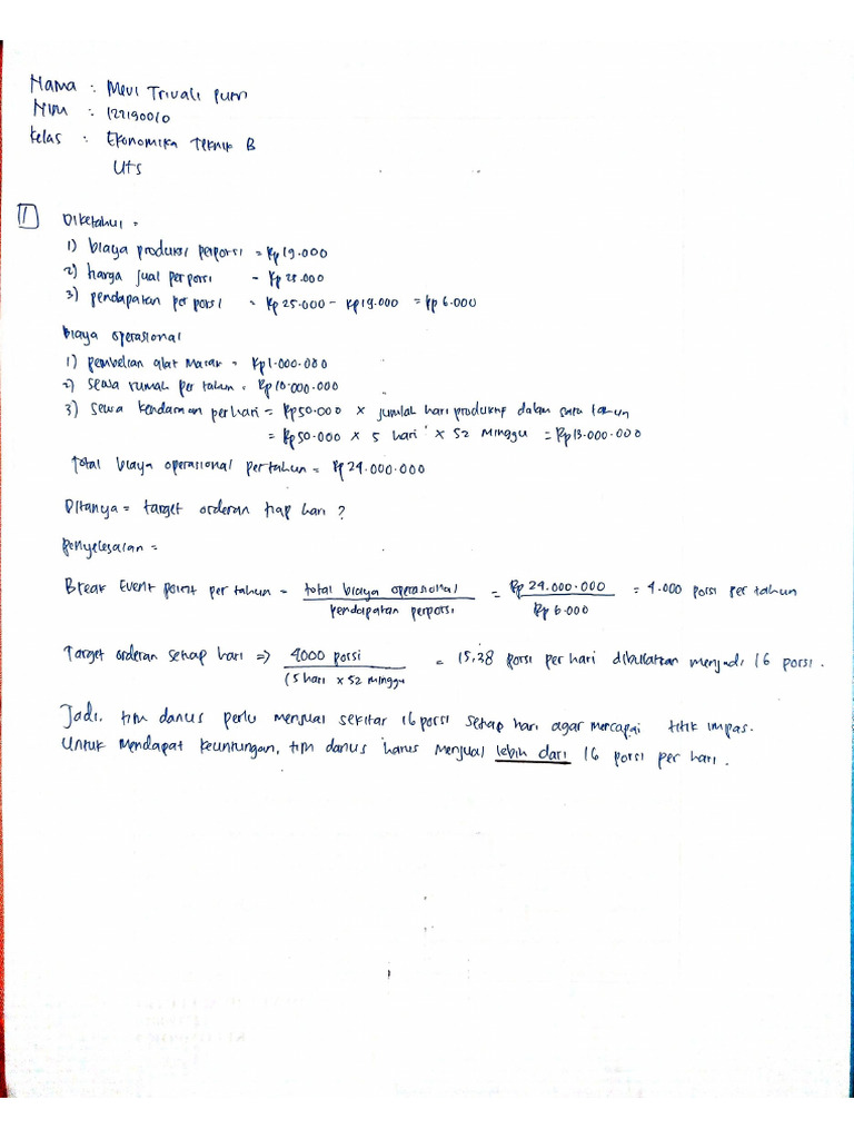 Mevi Trivali Putri Uts Ekotek B | PDF