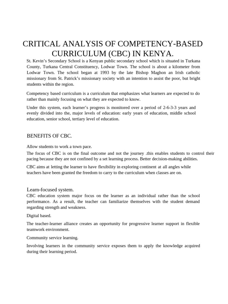 Critical Analysis of Competency | PDF | Learning | Teachers
