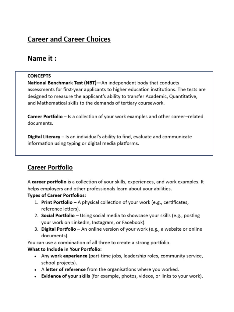 10 March Career and Career Choices | PDF | Learning | Human Communication