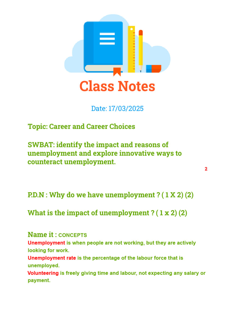 Unemployment Causes and Solutions Guide | PDF | Unemployment ...