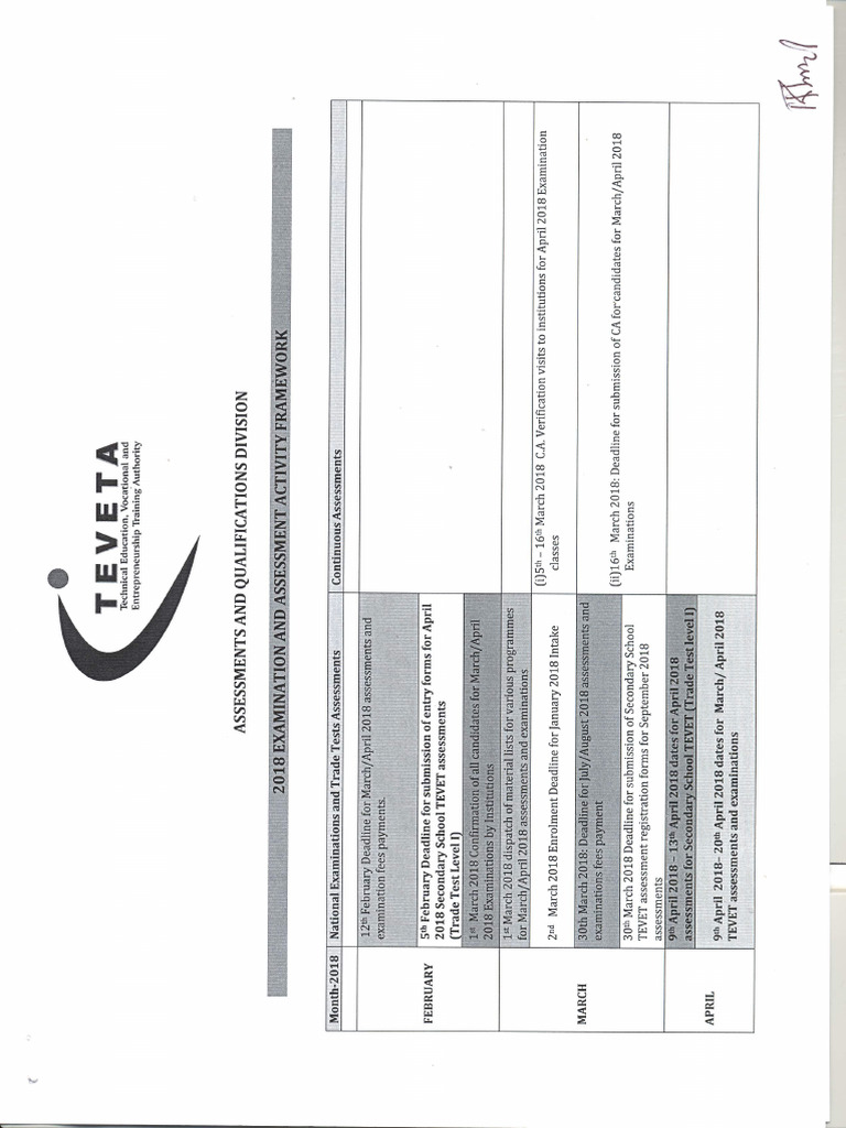 Activity Schedule 2018 | PDF