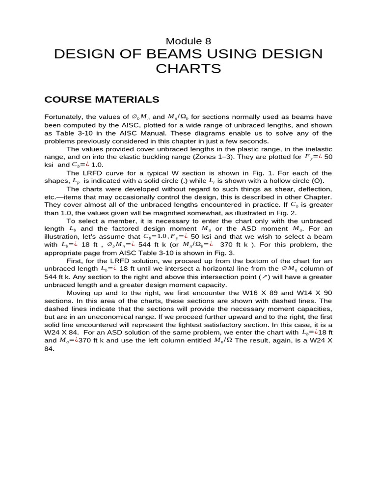 Module 7 - Design of Beams Using Design Charts | PDF | Beam (Structure ...