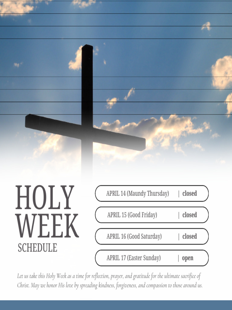 White Simple Holy Week Schedule Instagram Post - 20250421 - 171757 - 0000 | PDF