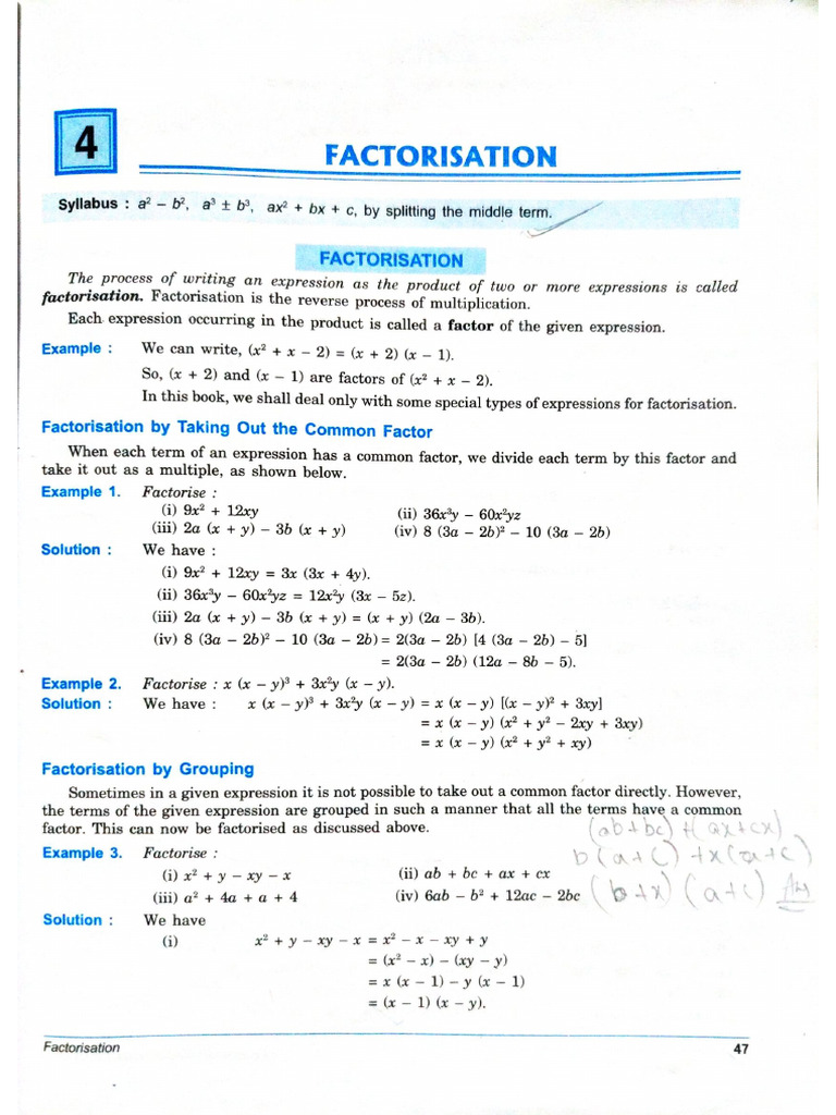 Factorisation | PDF