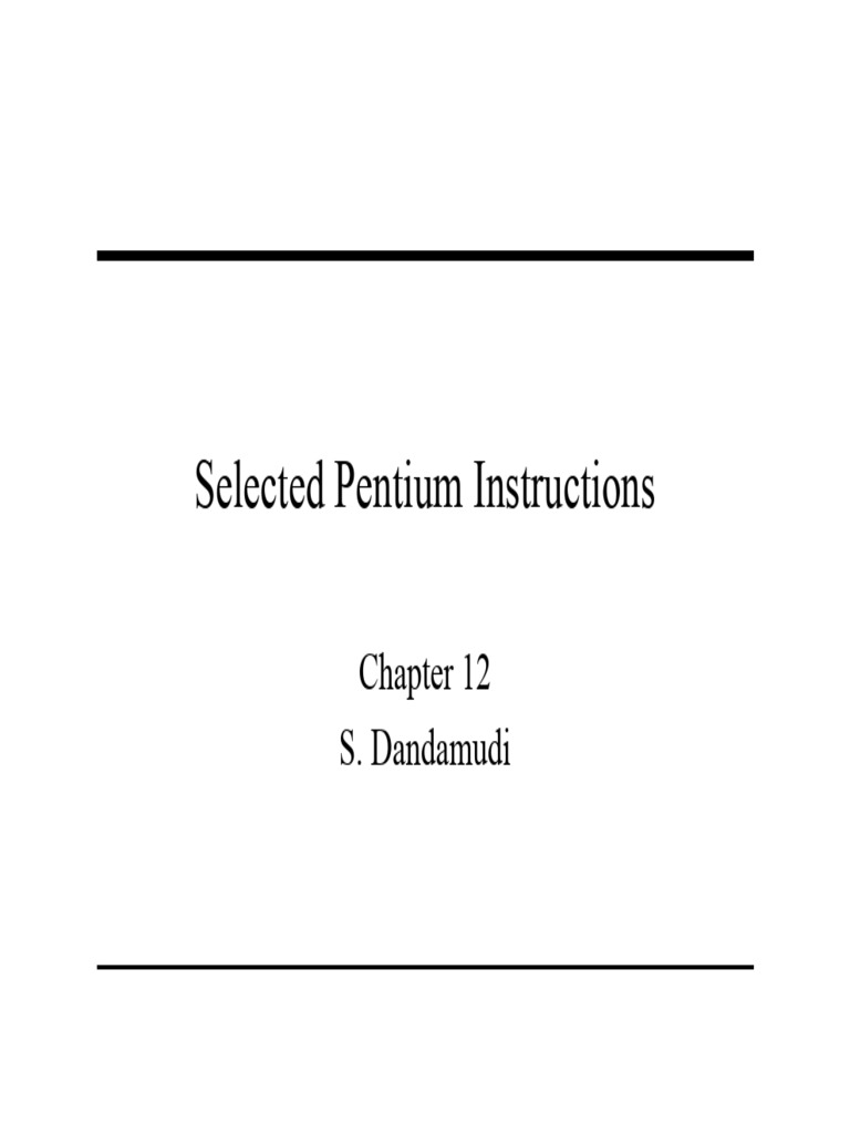 Ch12 - 1 Selected Pentium Instructions | PDF | String (Computer Science) | Multiplication
