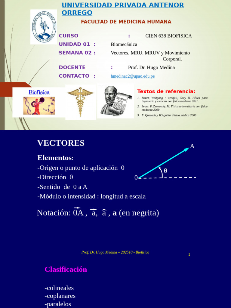 Clase 02 - Vectores, Mru, Mruv y Salto | PDF | Vector Euclidiano | Sistema de coordenadas ...