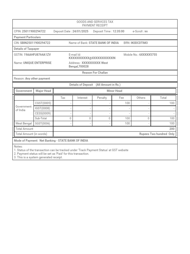 GST-Challan Receipt (4) | PDF