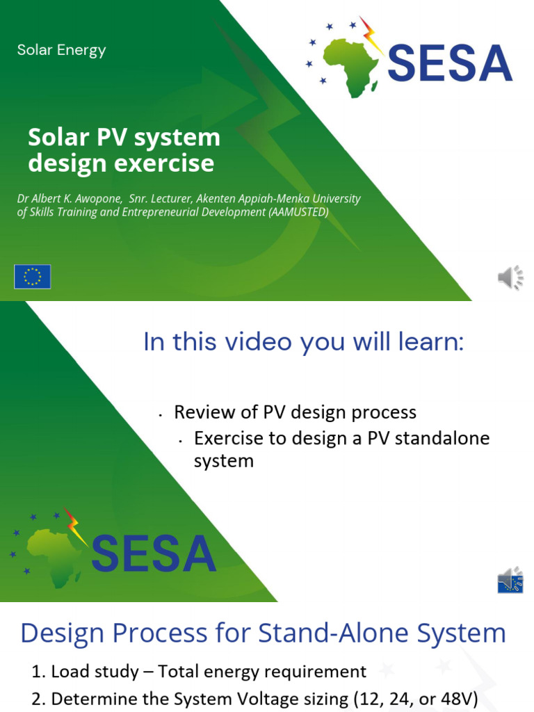 Solar PV Standalone System Design Guide | PDF | Photovoltaics | Power ...