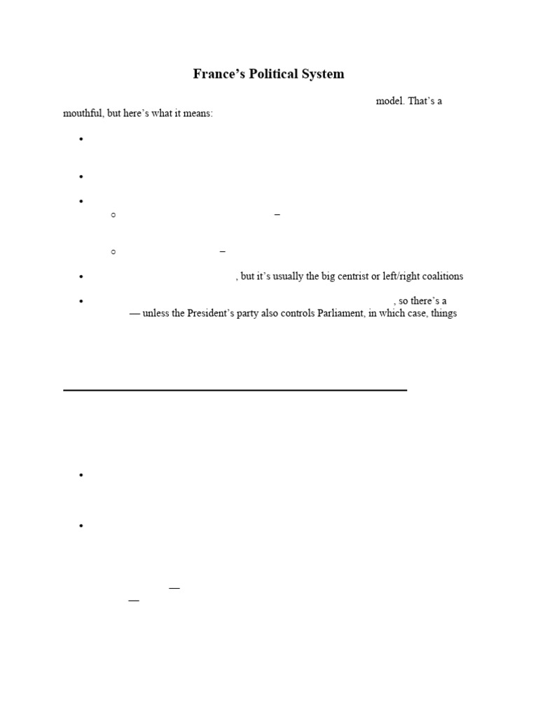 Overview of France's Political System | PDF | United States Senate ...