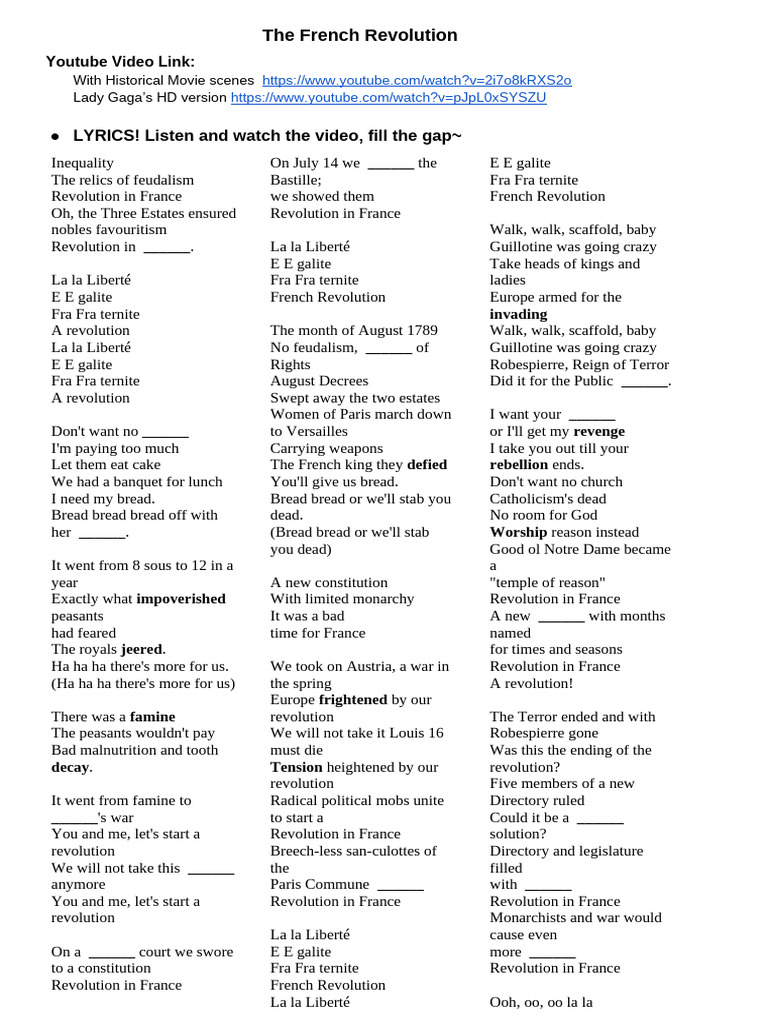 The French Revolution | PDF | French Revolution | Reign Of Terror