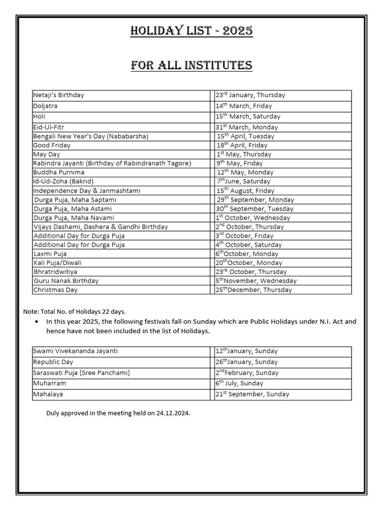 MDU Rohtak Holiday List 2025 | PDF | Hindu Worship | Religious Holidays