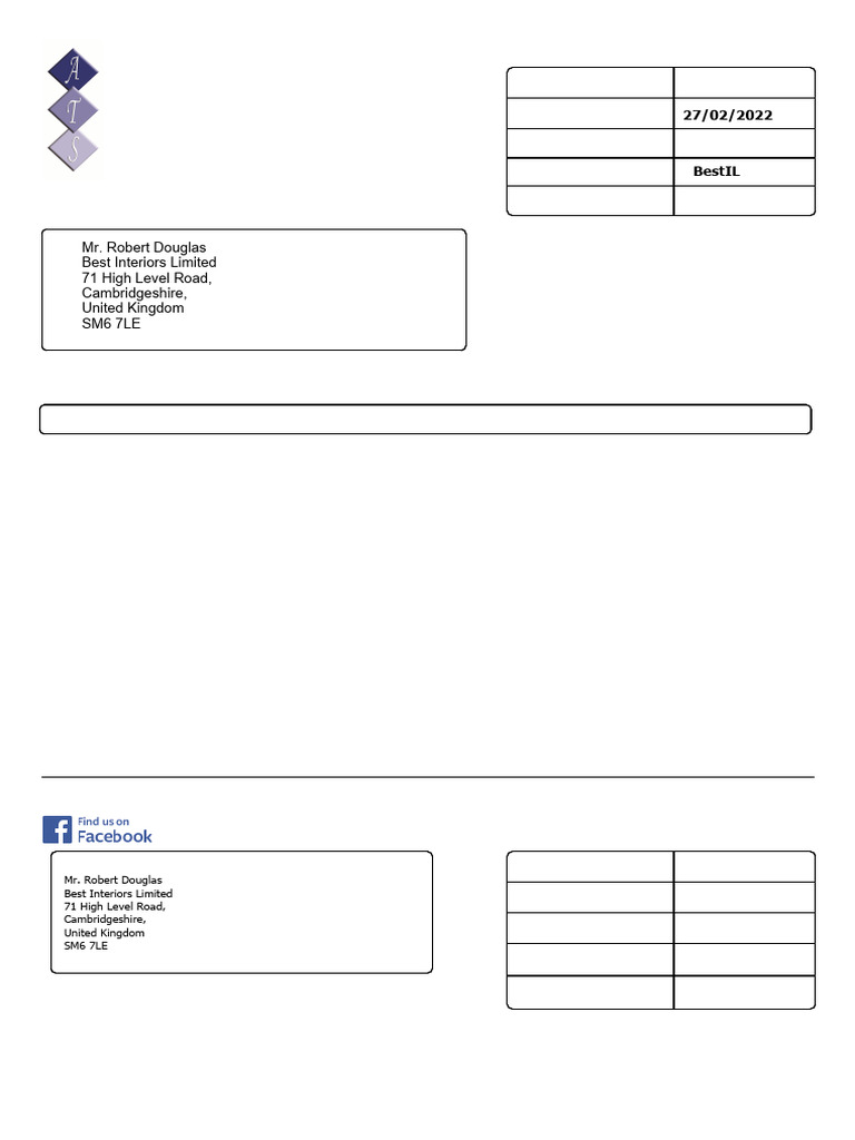 Abbey Tile Supplies Invoice 41804 | PDF