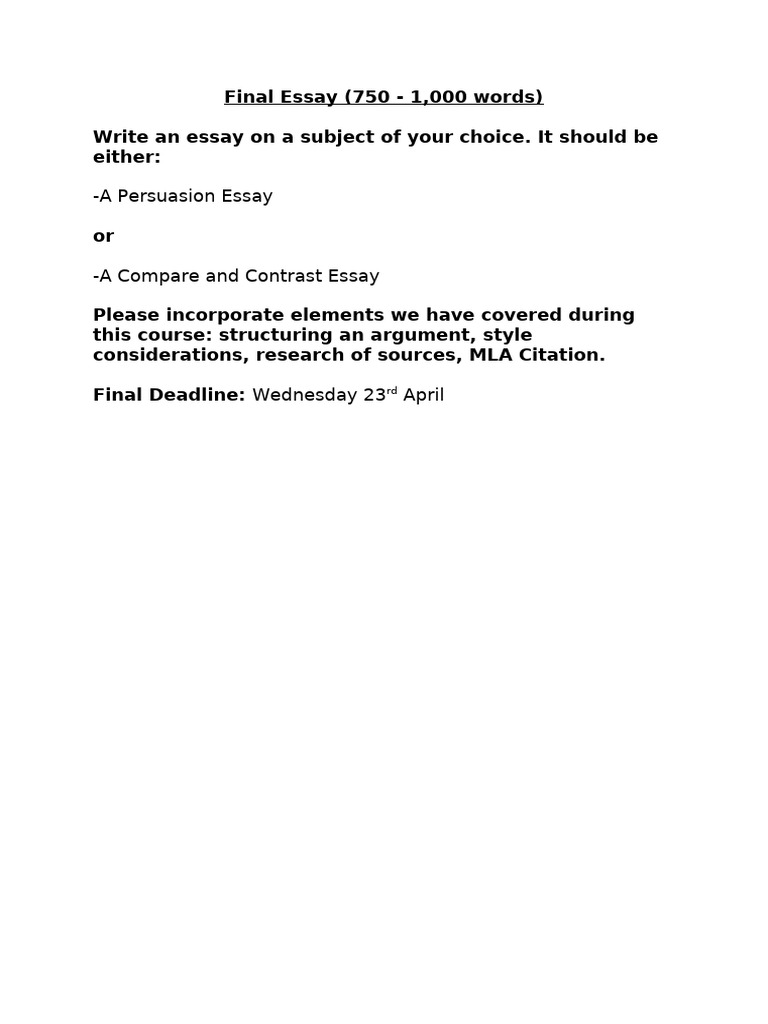 Final Essay Questions | PDF