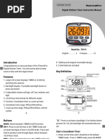 Digital Timer Setup Instructions | PDF | Timer | Clock