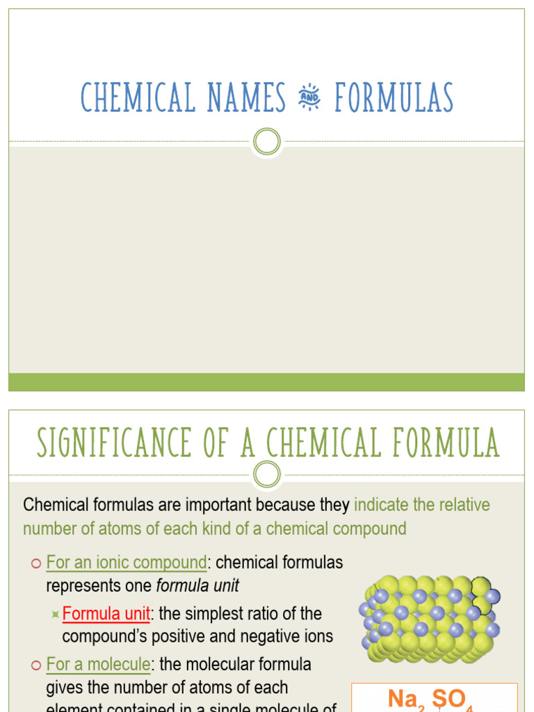 Chemical Names Formulas G | PDF | Ion | Chemical Compounds