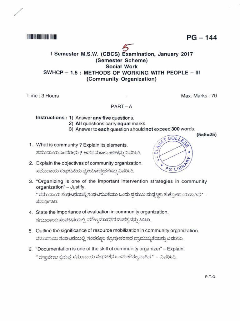 5 Methodsof Working With People IIICommunity Organization Jan 2017 | PDF