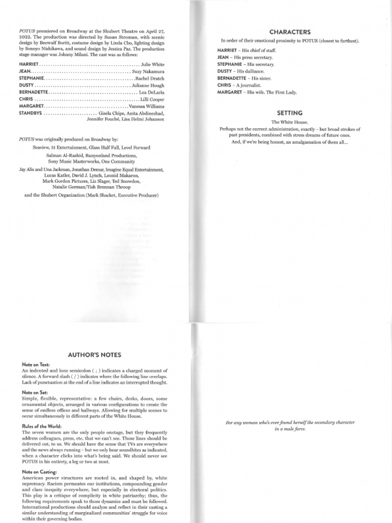 POTUS - Selina Fillinger | PDF