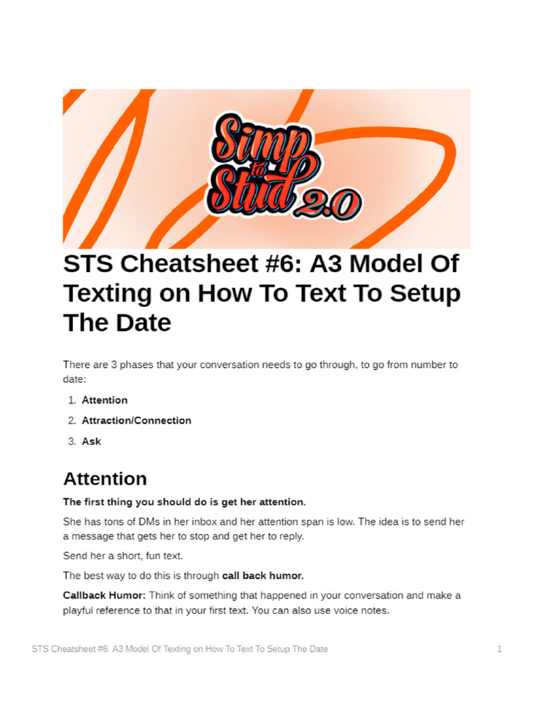 Module 10.6 A3 Model of Texting and How To Setup Date | PDF