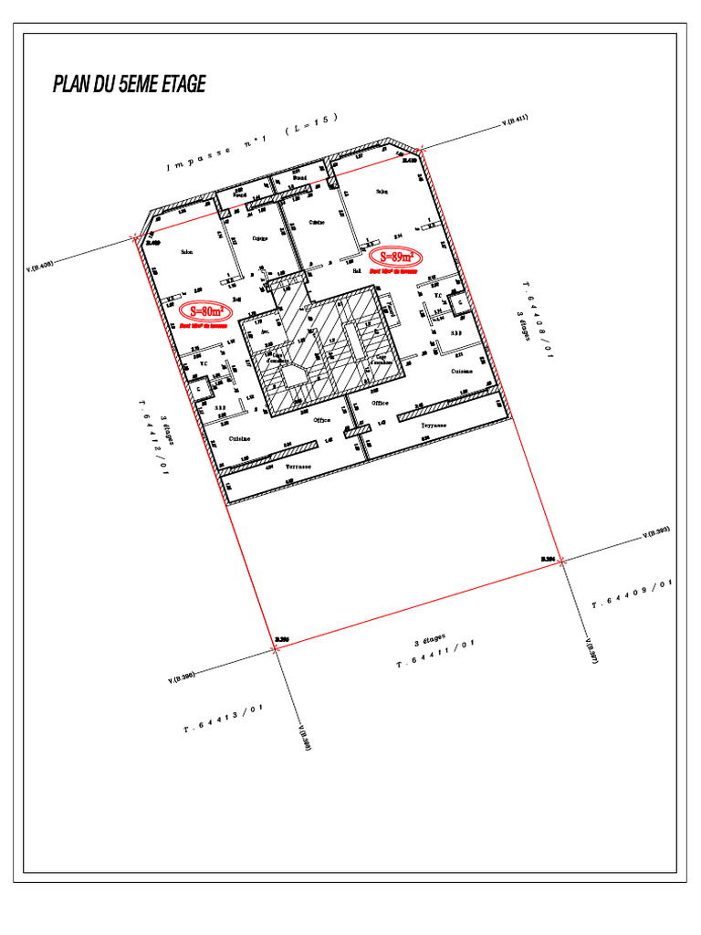 t.64410 01 Surfaces Model - PDF 5eme Etage | PDF