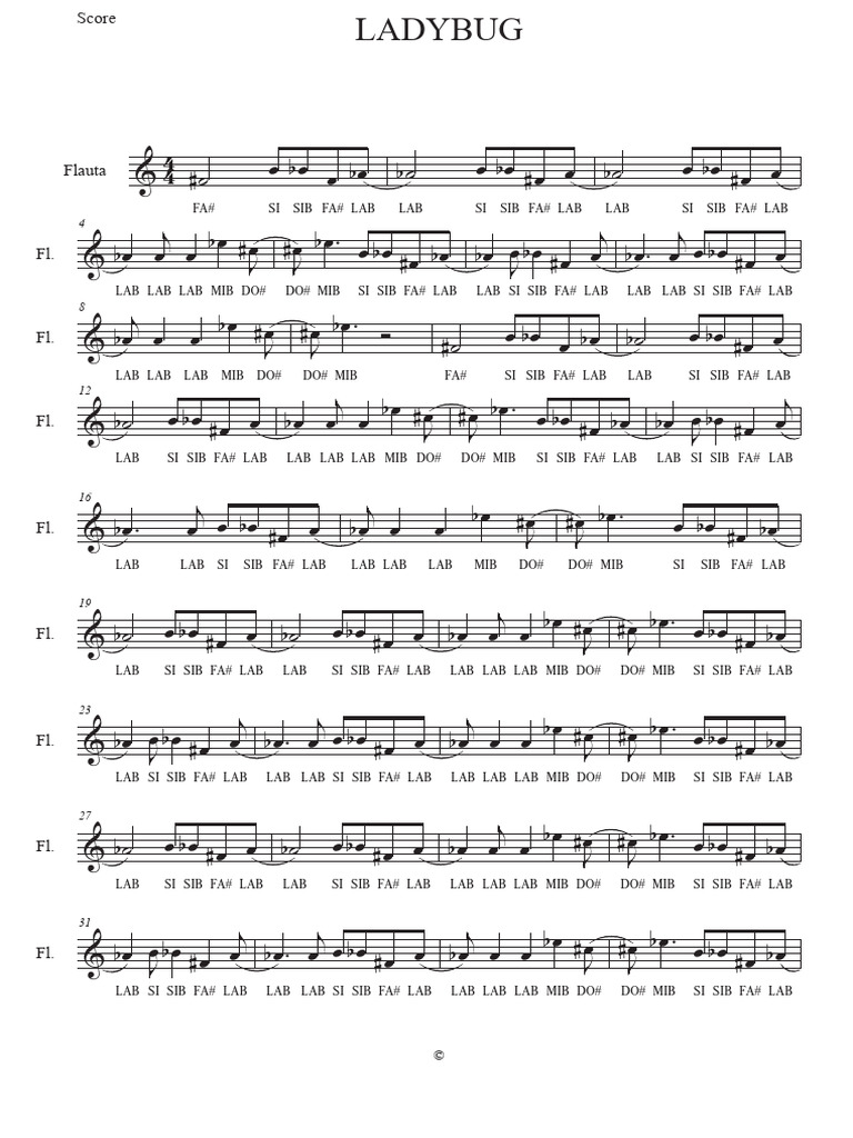 LADYBUG DEFINITIVO - Score | PDF