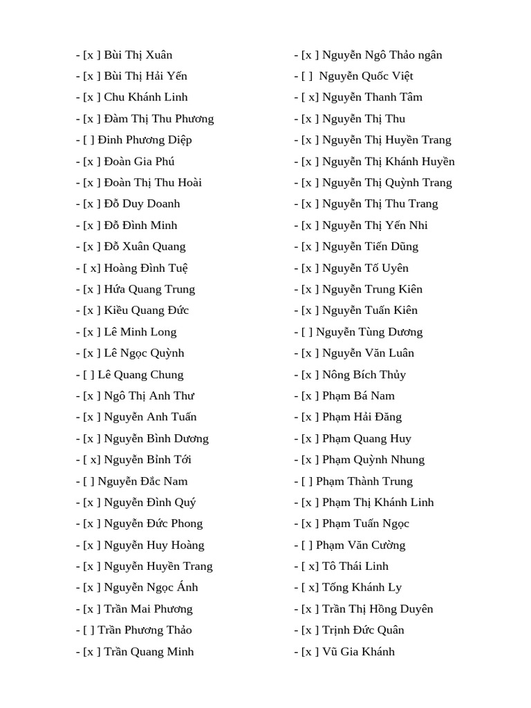 Danh Sách L P | PDF