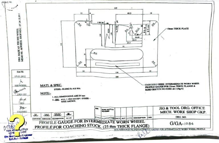 Intermediate Wheel Profile Gauge1 | PDF