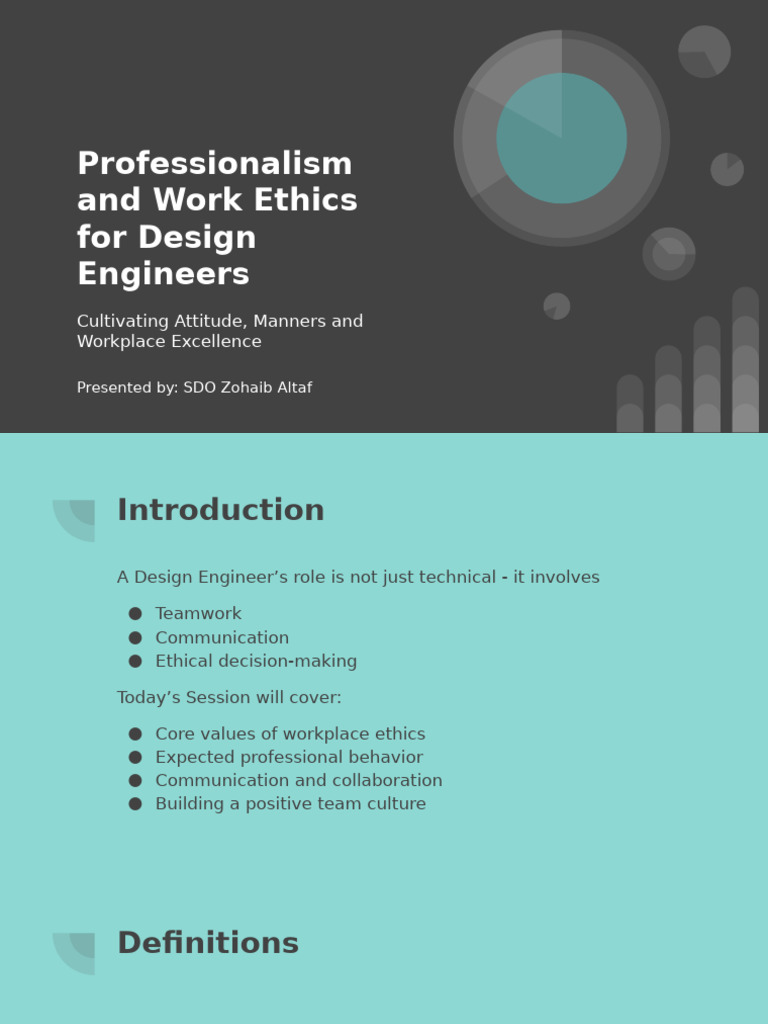 Professionalism and Work Ethics For Design Engineers | PDF | Mindset ...