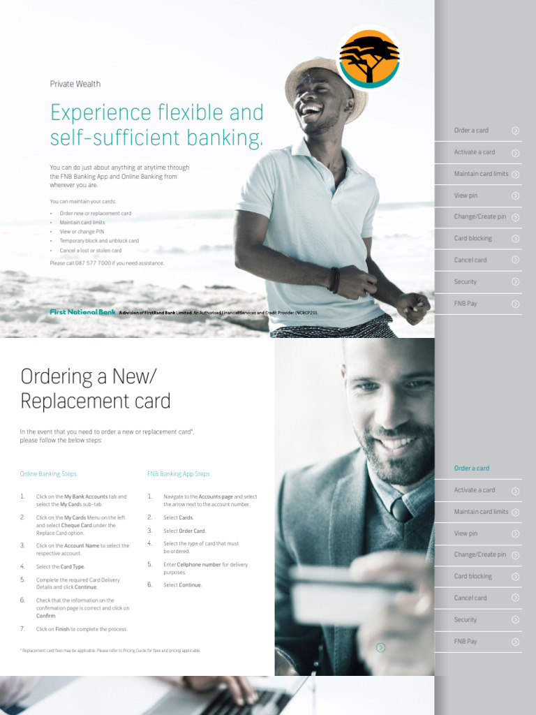 FNB_PW_Card_maintenance_brochure | PDF | Personal Identification Number ...