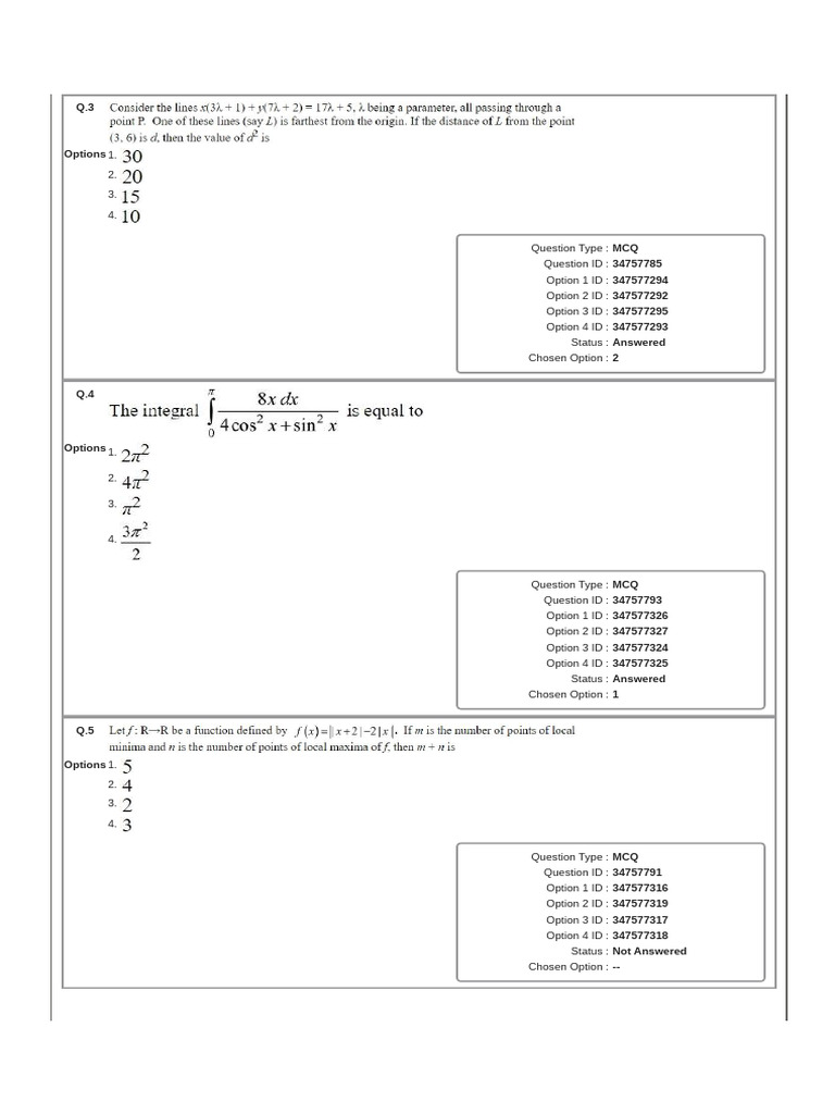 JEE Main 2025 April 3 Question Paper With Solutions Shift 2 Part 1 | PDF