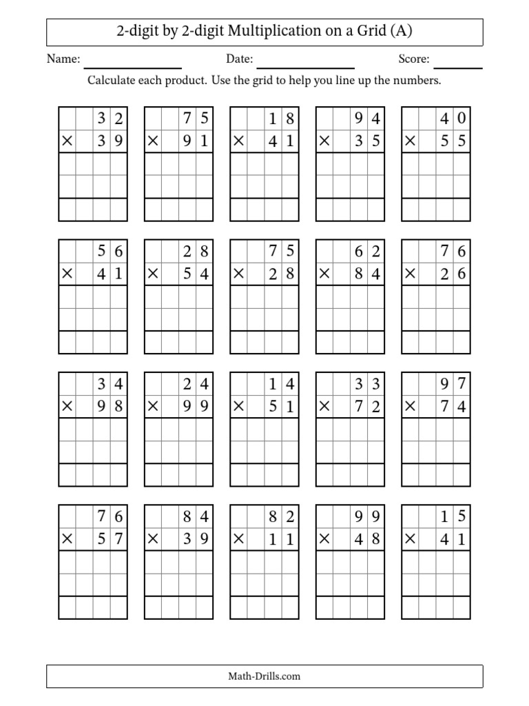 Multiplication With Grid Noregroupboxes 0202 All.1691844820 | PDF ...