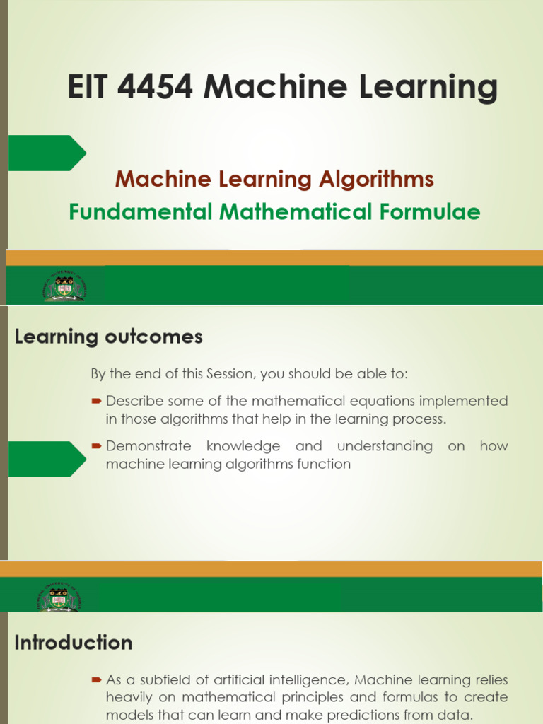 Machine Learning Algorithms Explained | PDF | Logistic Regression ...