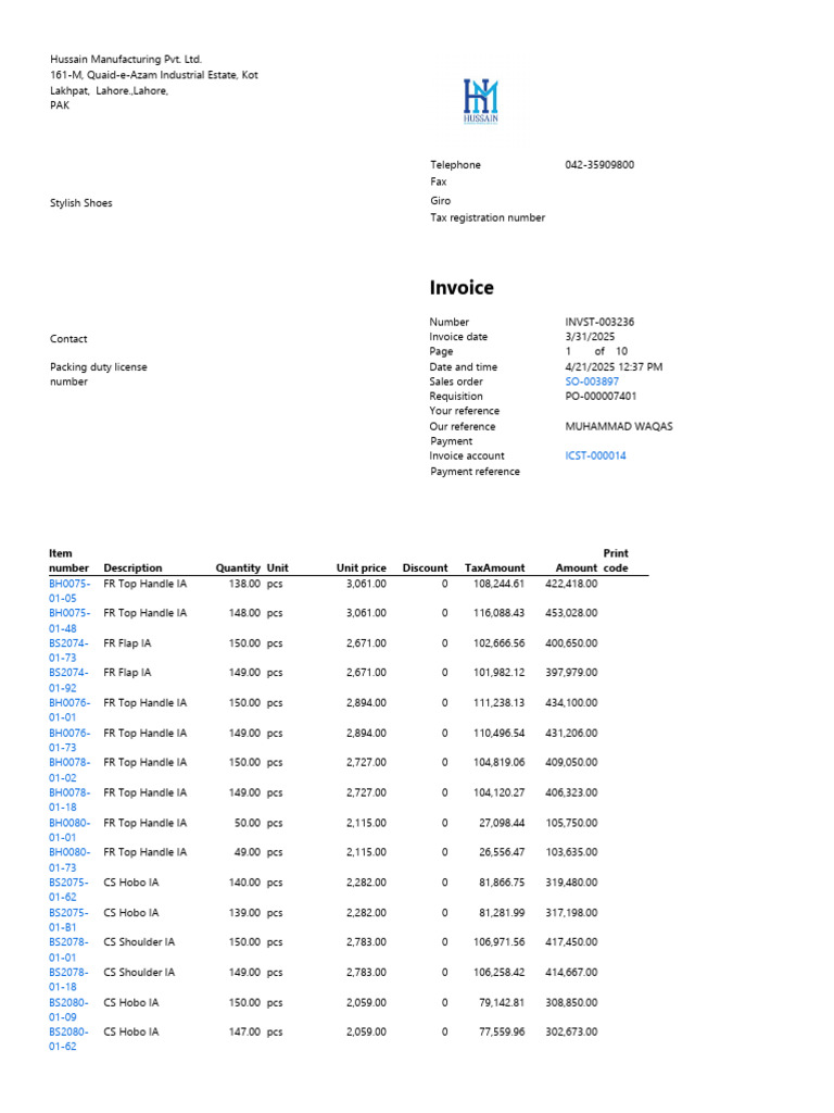 Show Invoice - 2025-04-21T123859.222 | PDF | Invoice | Market (Economics)