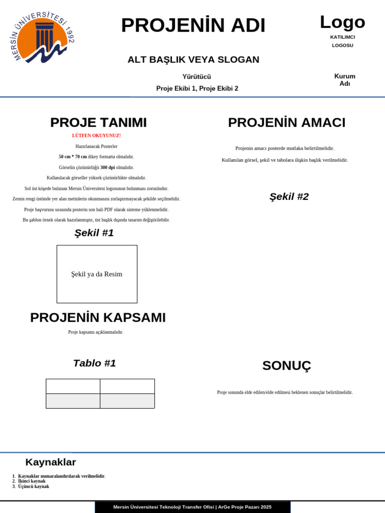 Mersin TTO ArGe Proje Pazari 2025 | PDF