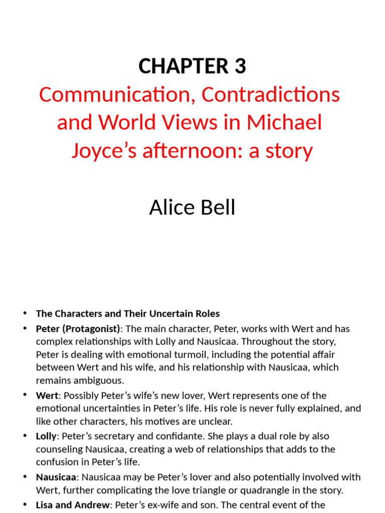 Exploring Ambiguity in Joyce's Afternoon | PDF | Narrative | Narration
