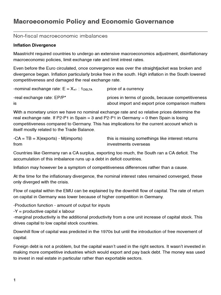 Macroeconomic Policy Notes | PDF | Government Budget Balance | Inflation