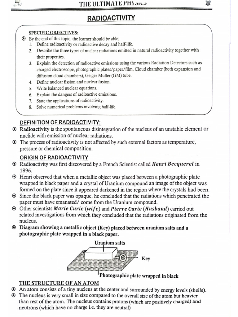 Radioactivity Part 1 | PDF