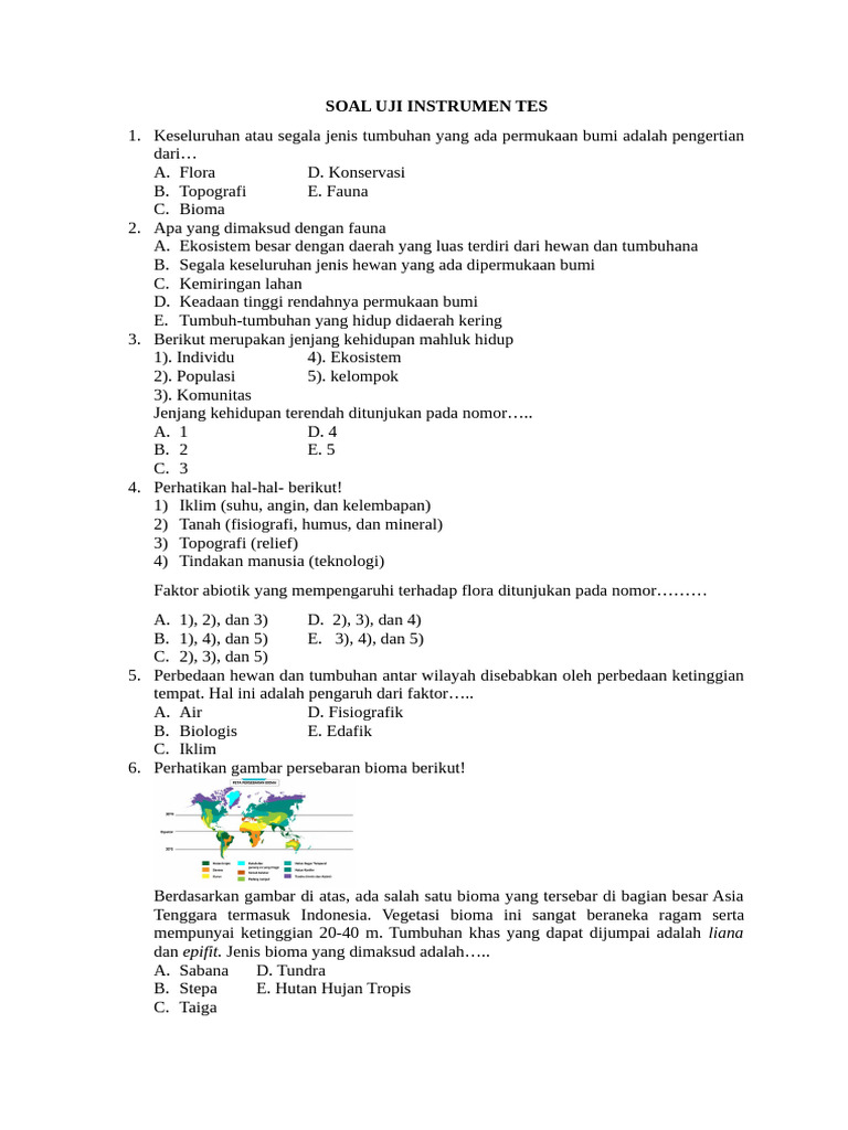 SOAL UJI INSTRUMEN TES_FIX | PDF
