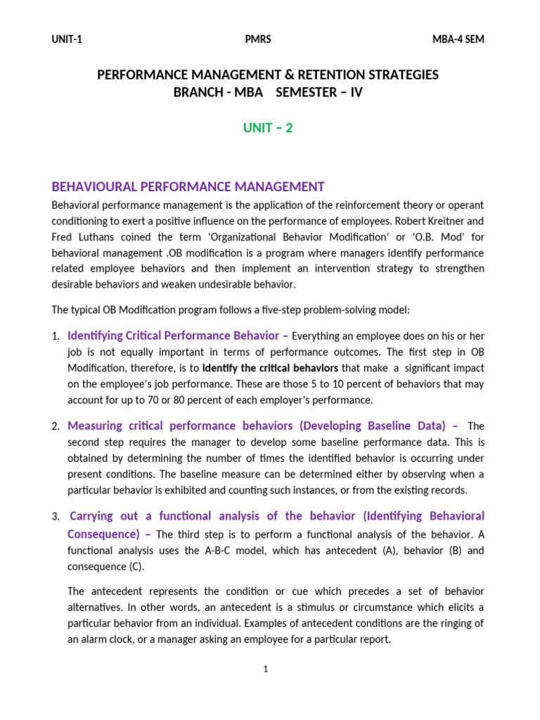 _141480_Unit-2 PMRS Final | PDF | Classical Conditioning | Reinforcement