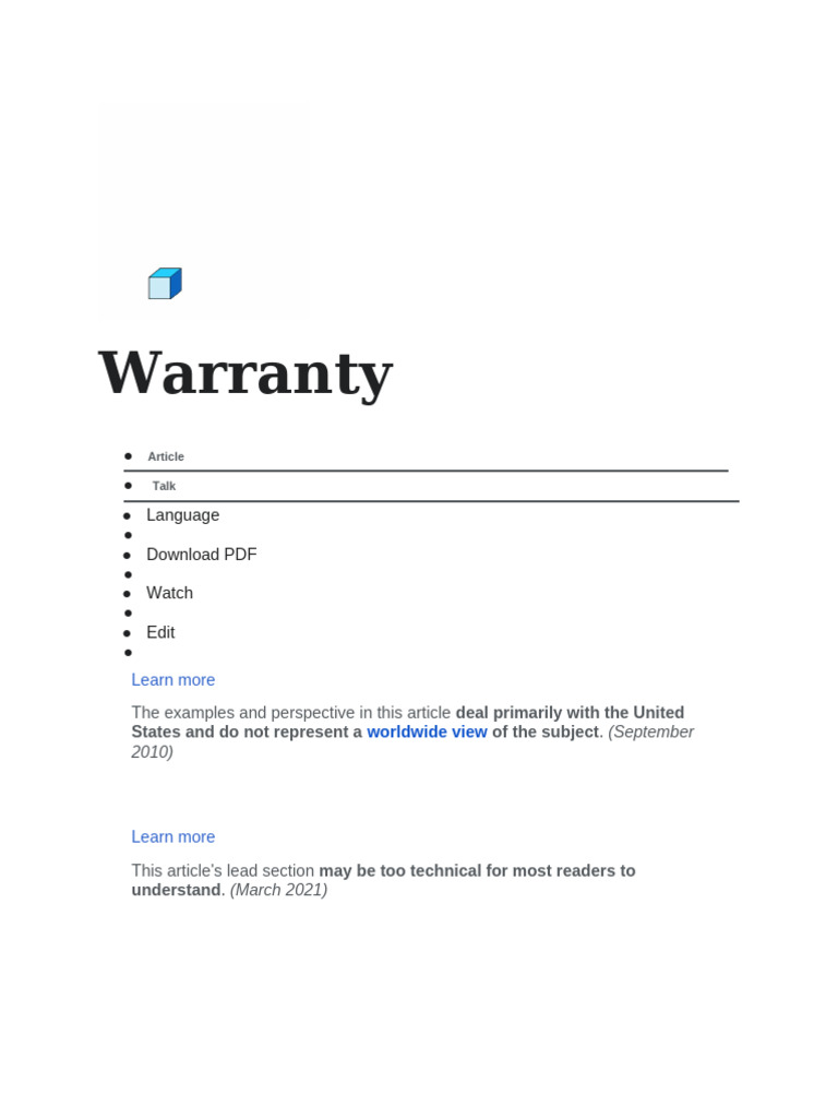 Understanding Warranties in Law | PDF | Implied Warranty | Private Law