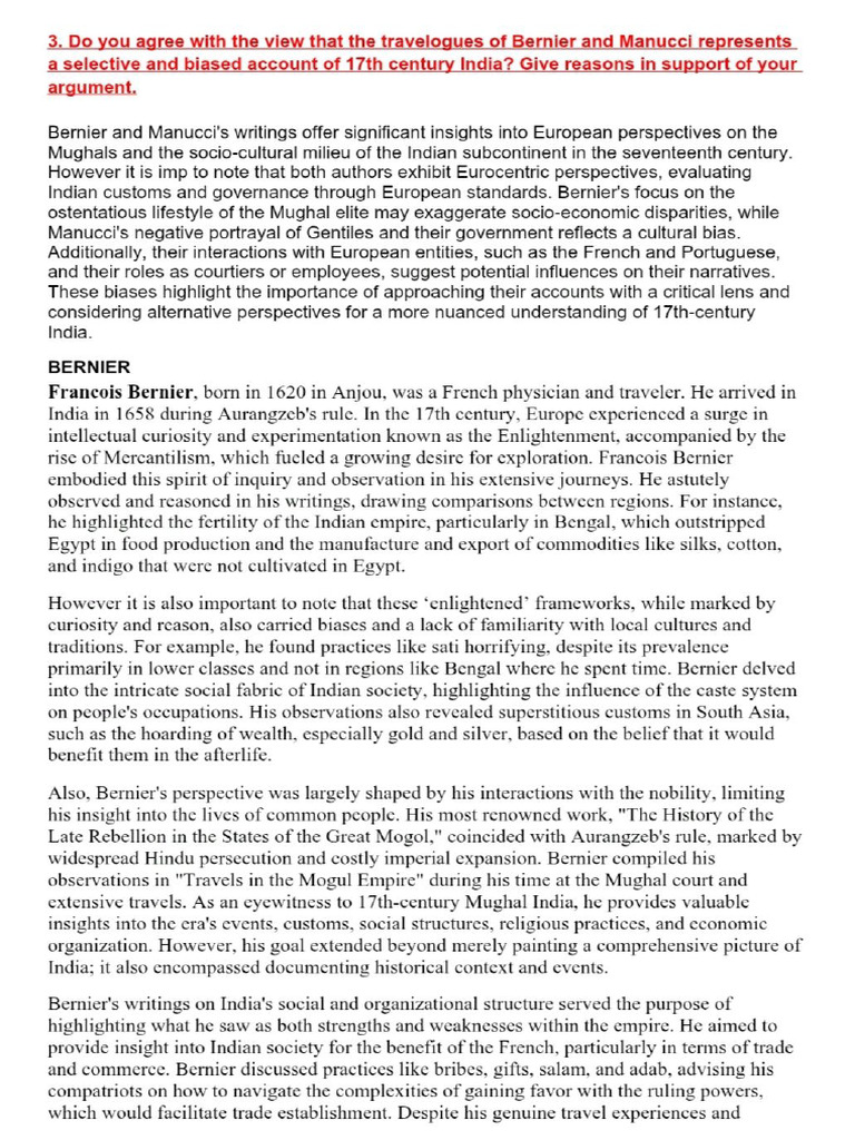 Hoi 1600-1750 Q1 Bernier and Manucci | PDF