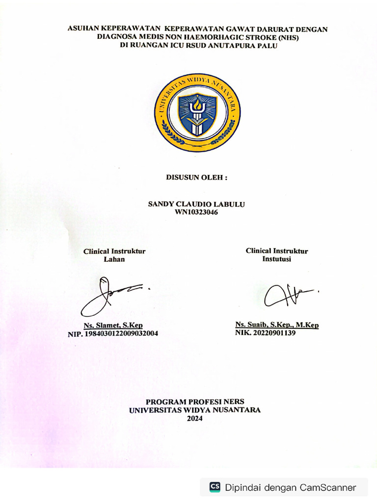 CV Askep Nhs Sandy | PDF