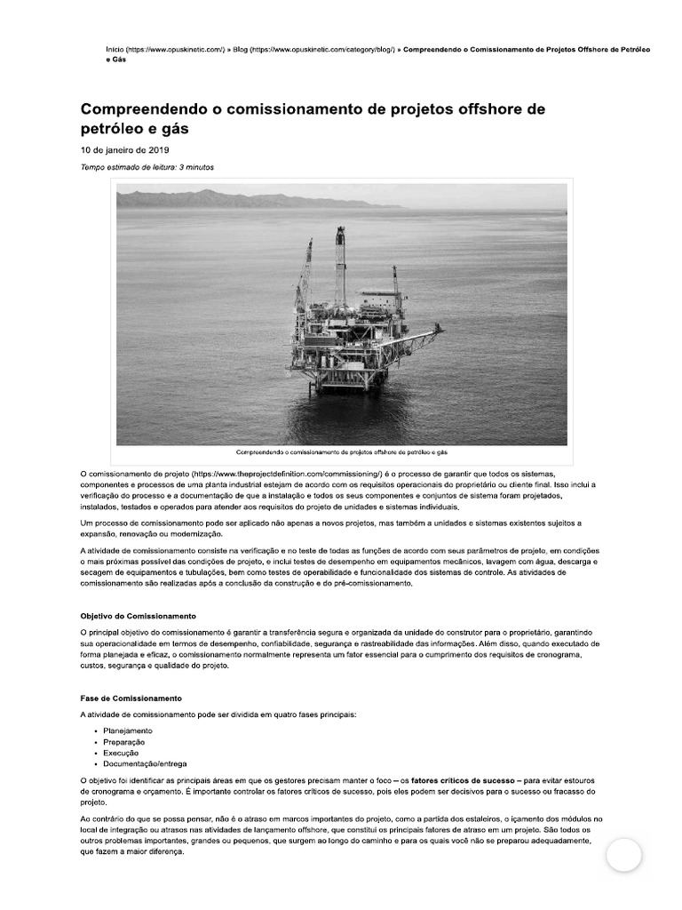 Compreendendo o comissionamento | PDF