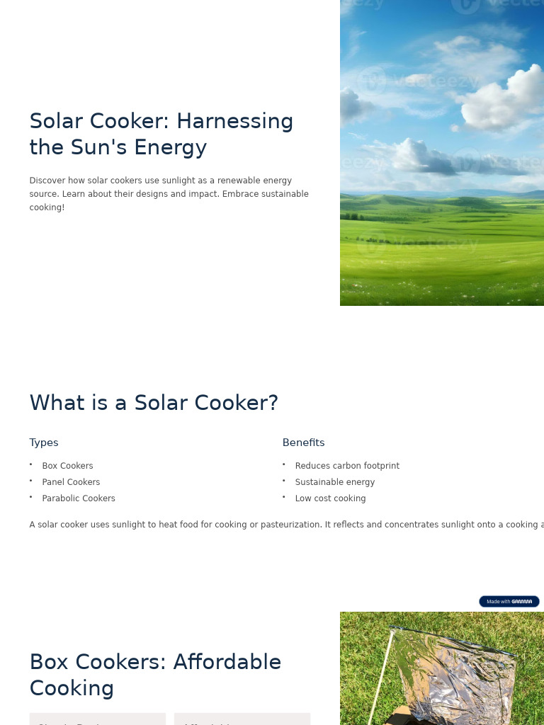 Solar Cooker Harnessing The Suns Energy | PDF | Solar Energy ...