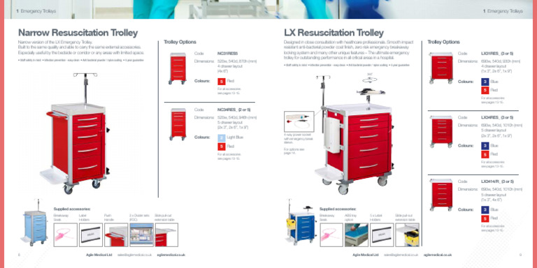 Emergency Trolleys Specifications & Features | PDF