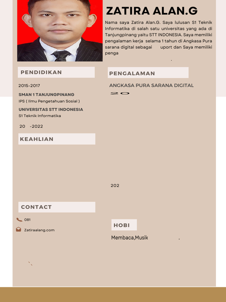 Pengalaman Kerja di PT. Tripola Panata | PDF