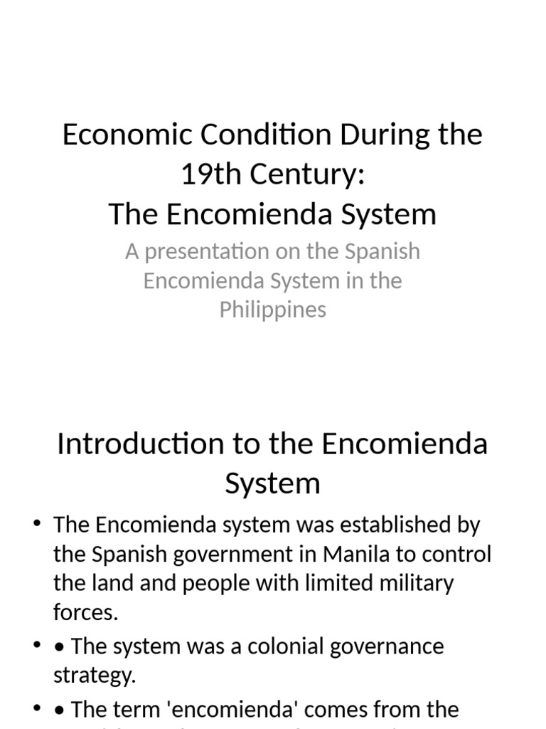 Encomienda System Presentation | PDF